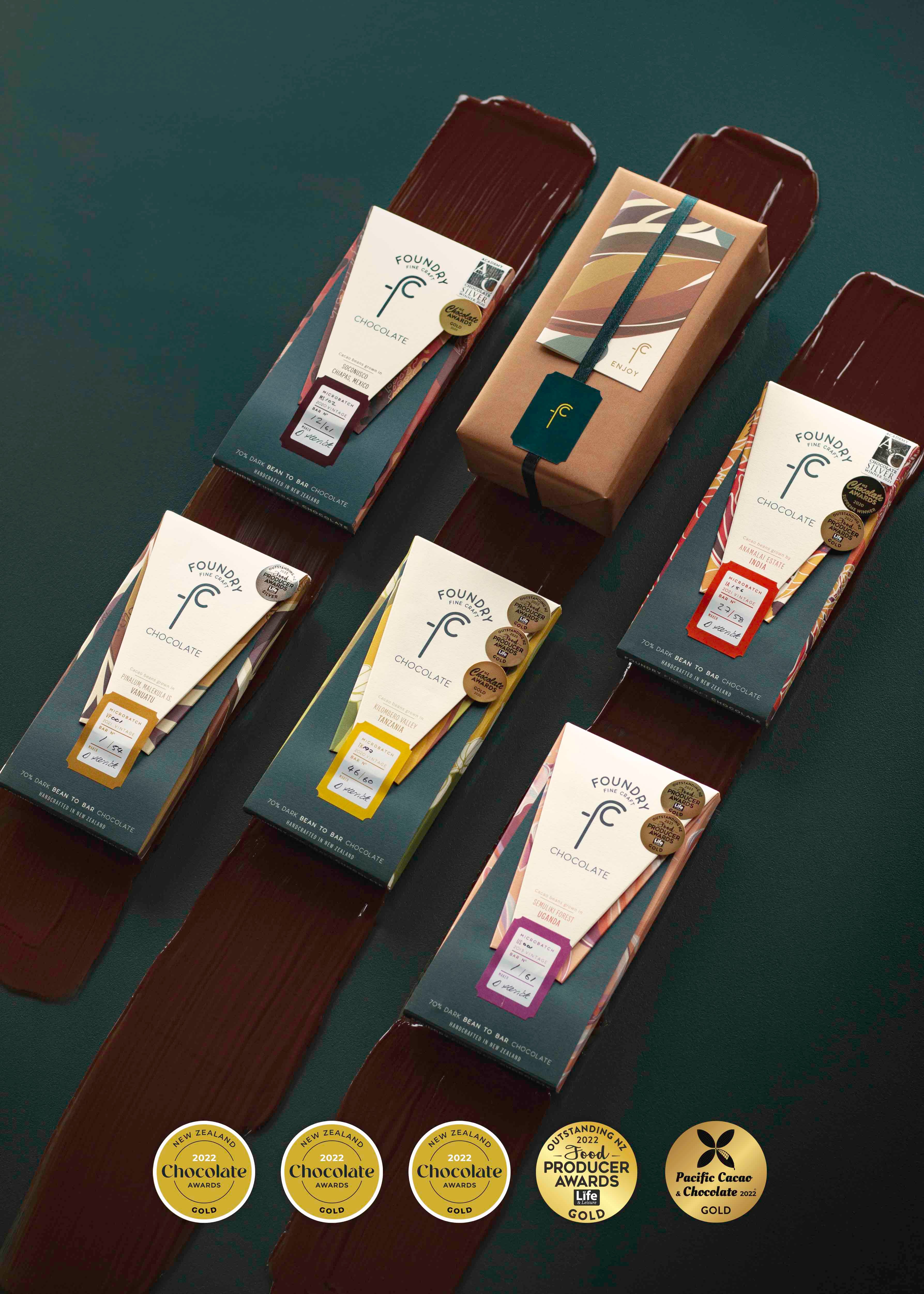Five Origin Gift Pack - Gold winners – Foundry Fine Craft Chocolate